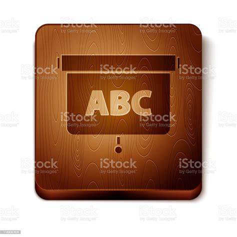 흰색 배경에 격리 된 갈색 칠판 아이콘입니다 학교 칠판 간판입니다 나무 사각형 버튼입니다 벡터 일러스트레이션 개념에 대한 스톡 벡터 아트 및 기타 이미지 Istock