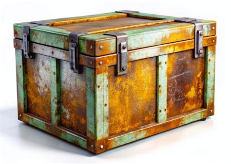 Rustic Scifi Metal Crate A Detailed 2d Game Asset For Crafting Atmospheric Environments In Your