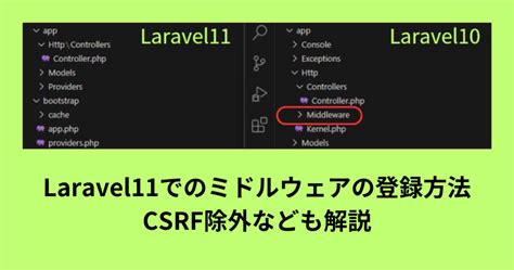 Laravel11でのミドルウェアの新規登録方法：csrf除外なども解説 40代からプログラミング！