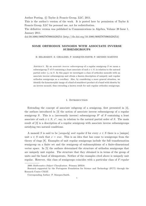 pdf some orthodox monoids with associate inverse subsemigroups