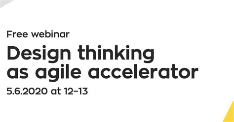 Webinar Design Thinking As Agile Accelerator