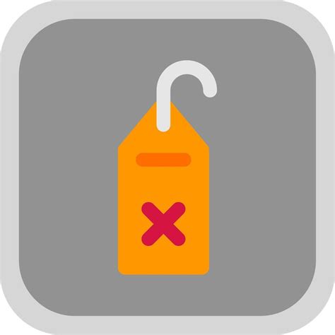 Delete Tag Flat Round Corner Icon Vector Art At Vecteezy