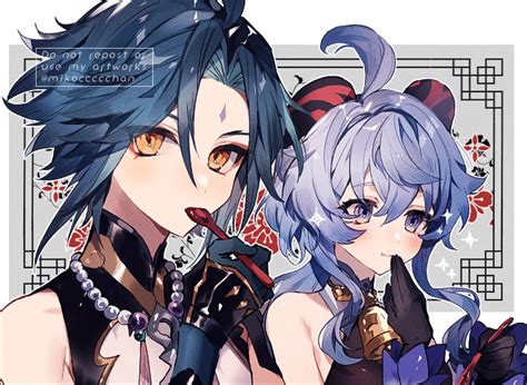 Ganyu And Xiao Genshin Impact Drawn By Mikoccccchan Danbooru