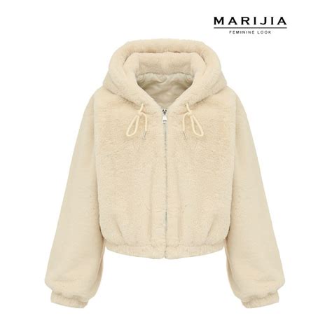 포스티 Marijia 포근 후드 페이크 퍼 점퍼mjpa42013