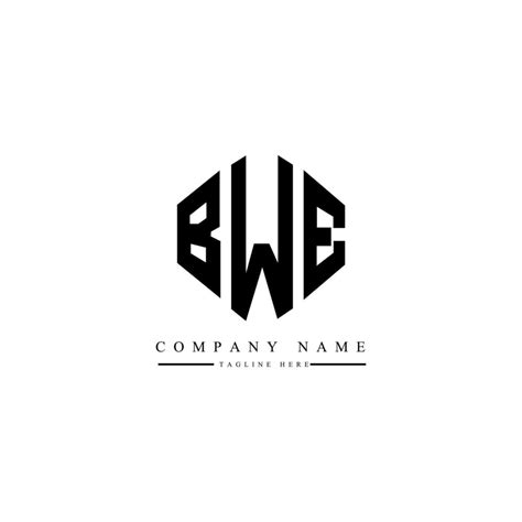 Diseño De Logotipo De Letra Bwe Con Forma De Polígono Bwe Polígono Y Diseño De Logotipo En