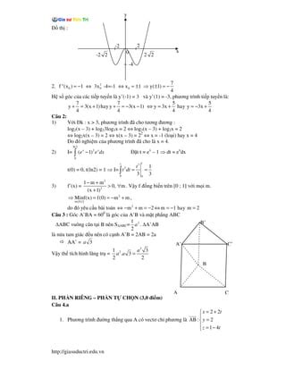 Goi y-mon-toan-tot-nghiep-thpt-2012 | PDF