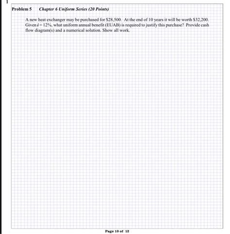 Solved Problem Chapter Uniform Series Points A New Chegg