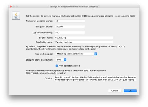Model Selection And Testing BEAST Documentation