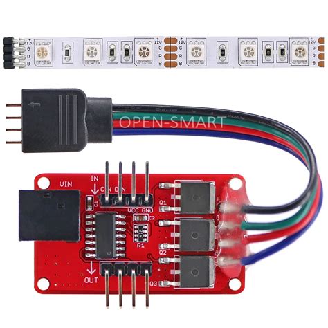 Open Smart Full Color Rgb Led Strip Driver Module With Dc Jack 10cm Rgb Led Strip Easy To