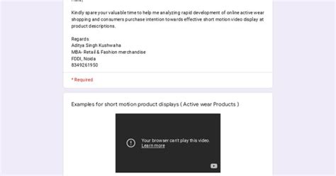 Aditya Singh Kushwaha On Linkedin Impact Of Short Motion Videos On Purchase Intention For