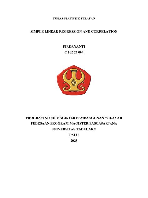 Review Statistik Simple Linear And Correlation Pdf Errors And