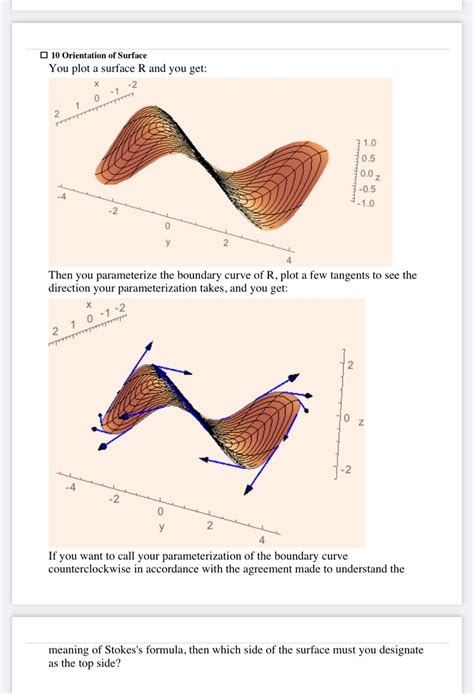 solved 10 ﻿orientation of surfaceyou plot a surface r ﻿and