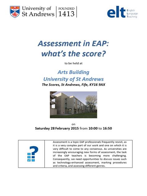 Eap Conference Programme Assessment In Eap What Is The Score Pdf