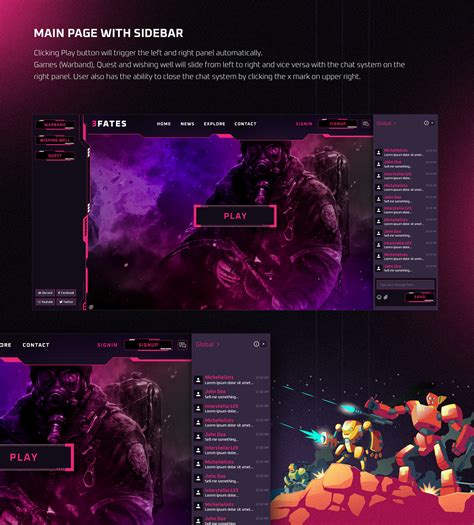 Fates Desktop UI Web Design Behance
