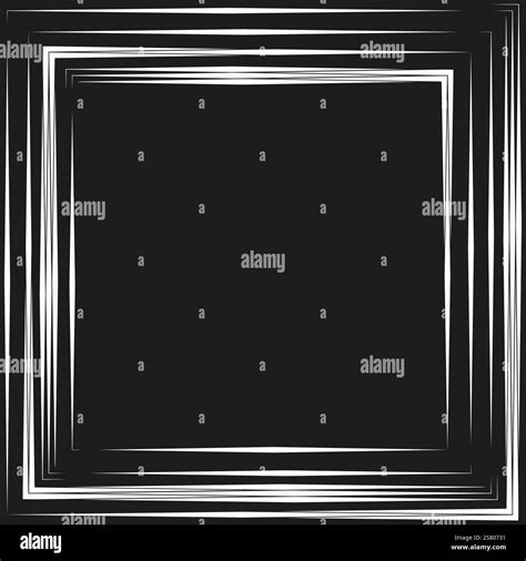 Black Square Frame Geometric Border Design Simple Rectangular Shape
