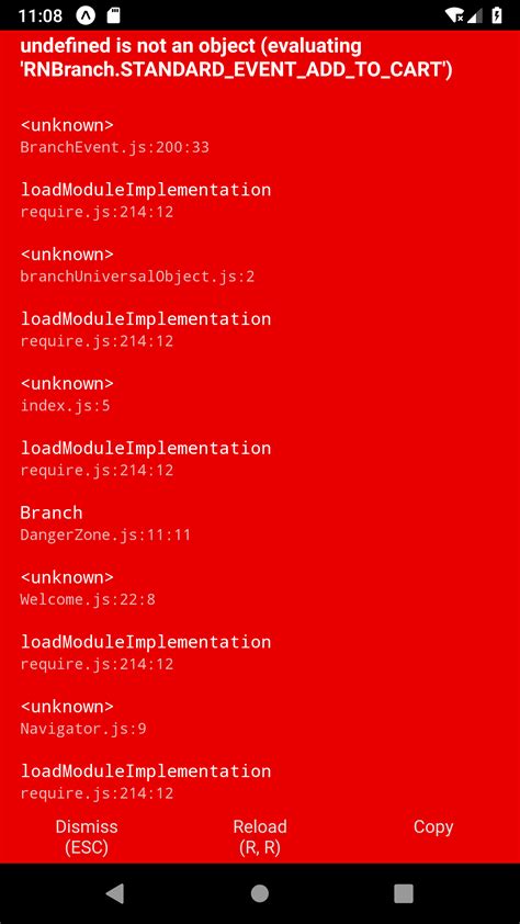 React Native Expo Branch Undefined Is Not An Object Evaluating Rnbranchstandard Event Add