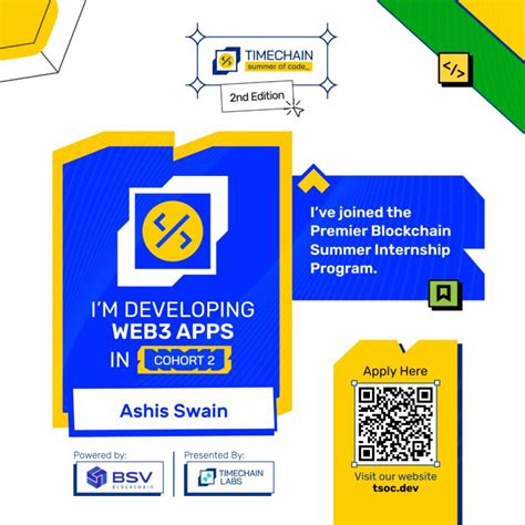 ashis swain on linkedin blockchain timechainsummerofcode tsoc2024