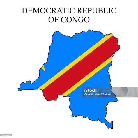 Democratic Republic Of The Congo Map Vector Illustration Global Economy Famous Country Central