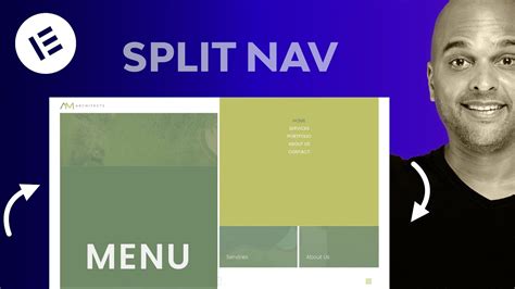 Fullscreen Navigation Elementor Pro SPLIT MENU YouTube