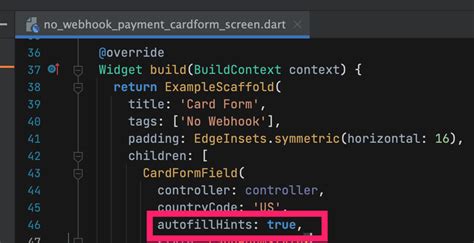 Support Auto Fill Hints For CardFormField Issue 1121 Flutter