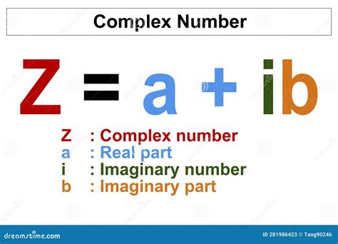 complex number structure isolated on white stock illustration