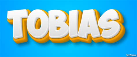 Tobias Efecto De Texto Y Diseño De Logotipos Nombre