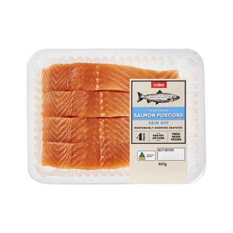 Buy Coles Tasmanian Salmon Portions Skin Off 4pk Coles