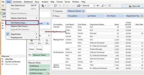 Tableau Data Blending