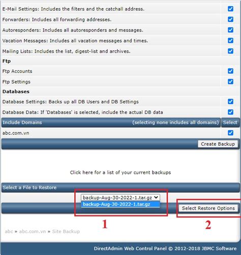 Hướng Dẫn Backup Và Restore Dữ Liệu Hosting Esc Nhà đăng Ký Tên Miền