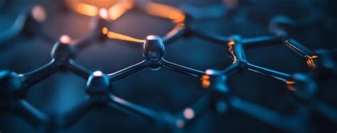 Abstract Structure Of Nanomaterial Forming Hexagonal Grid Premium Ai
