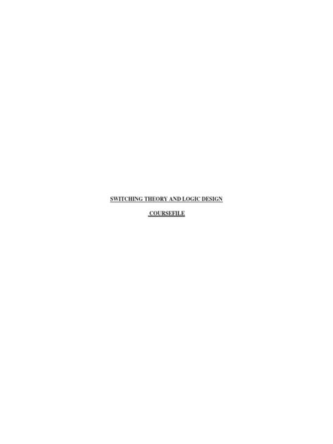 switching theory and logic design pdf pdf art computers