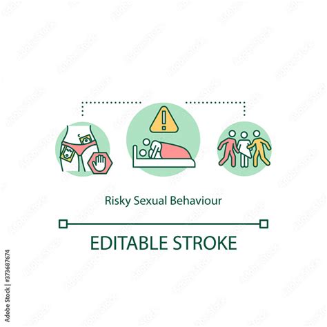 Risky Sexual Behaviour Concept Icon Assault And Harassment Sex Work Not Safe Intercourse
