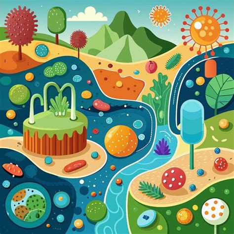 Bacterial Terrain Exploring Microcosmic Textures And Forms Premium Ai