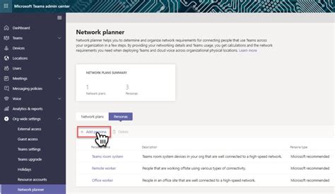 New Microsoft Teams Network Planner