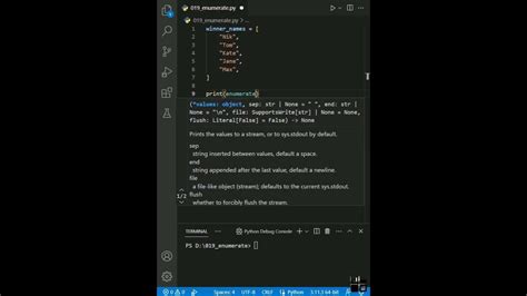 Класс Enumerate Python Pythonprogramming Youtube