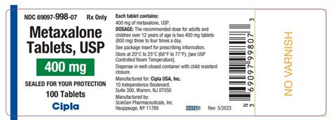Metaxalone Tablets Usp