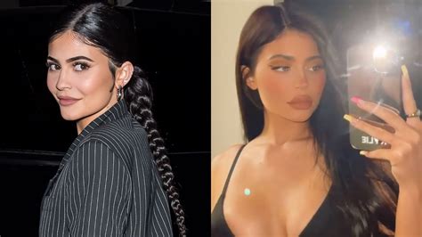 Kylie Jenner Wears Skims Bralette In Sultry New Mirror Selfies
