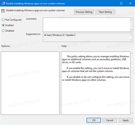 Disable Changing Save Location Of Apps In Windows