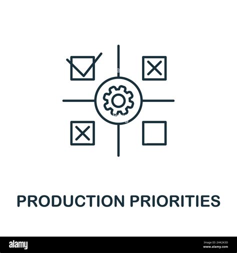 Production Priorities Icon Line Element From Production Management Collection Linear
