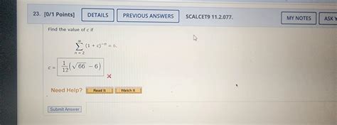 Solved Find The Value Of C If N C N C Chegg