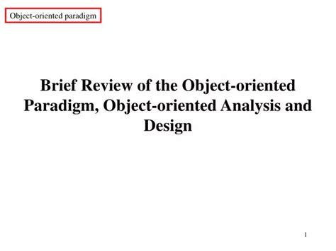 ppt object oriented paradigm powerpoint presentation free download