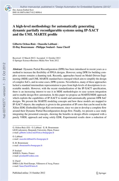 pdf model driven approach for automatic dynamic partially