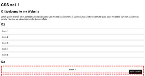 Css Set 1 Codesandbox