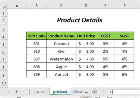 Create GST Invoice Format In Excel Step By Step Guideline