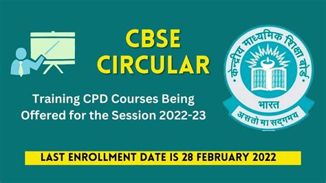 cbse circular training cpd courses being offered for session 2022 23