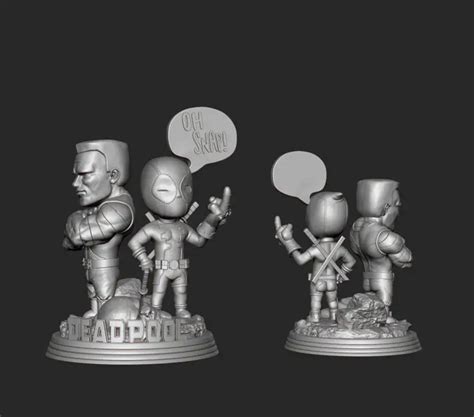 Deadpool Colossus Chibi 3d Printing Model Stl