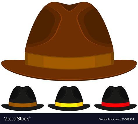 Cartoon Icon Poster Man Father Dad Day Hat Cap Vector Image