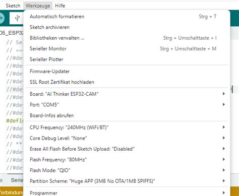problem bei com port verbindung mit esp32 cam deutsch arduino forum