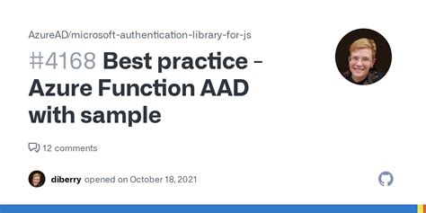Best Practice Azure Function Aad With Sample · Issue 4168 · Azuread