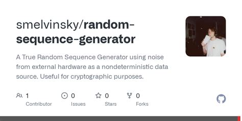 github smelvinsky random sequence generator a true random sequence